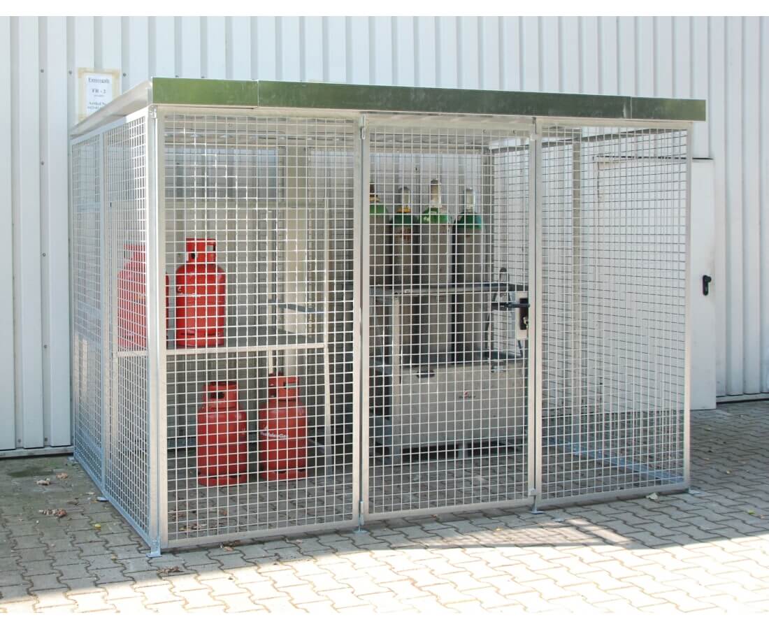 Gasflaschen-Container Typ GFC-M 1-DF, feuerverzinkt