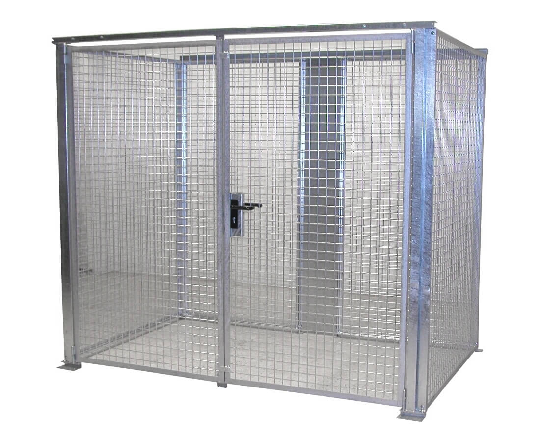 Gasflaschen-Container Typ GFC-M 1-DF, feuerverzinkt