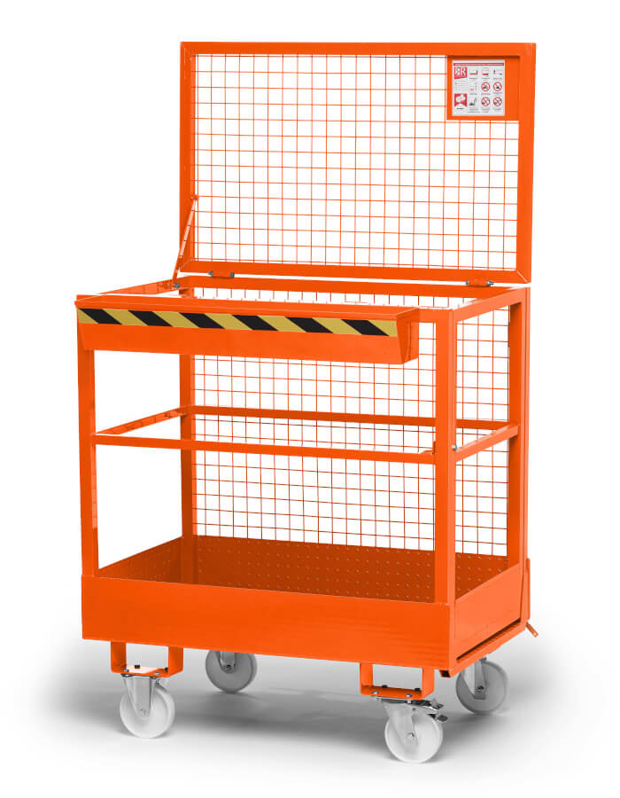 Arbeitsbühne für Stapler RAK RAL 2004 Reinorange