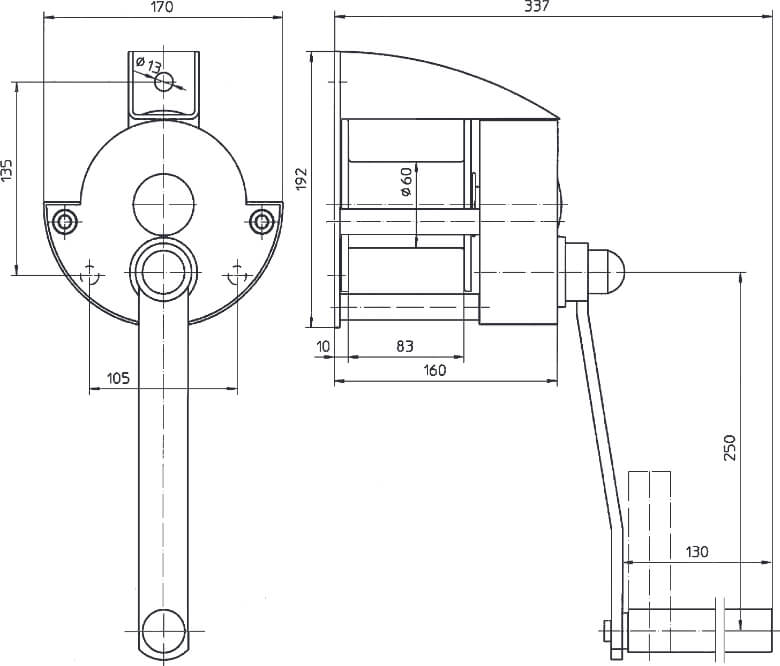 Haacon Wandseilwinde Tango WV 300 | TOMANRO